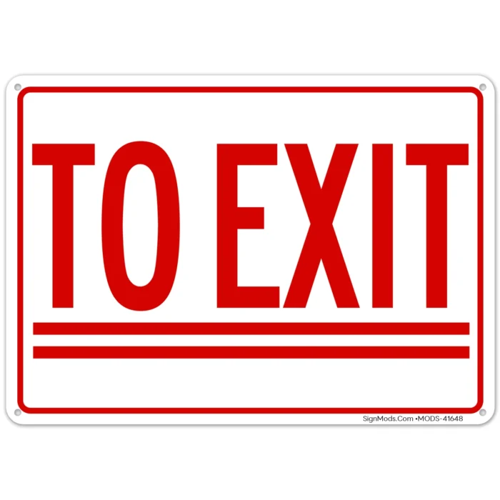 To Exit Sign | Exit Signs | SKU: MODS-41648 | SignMods