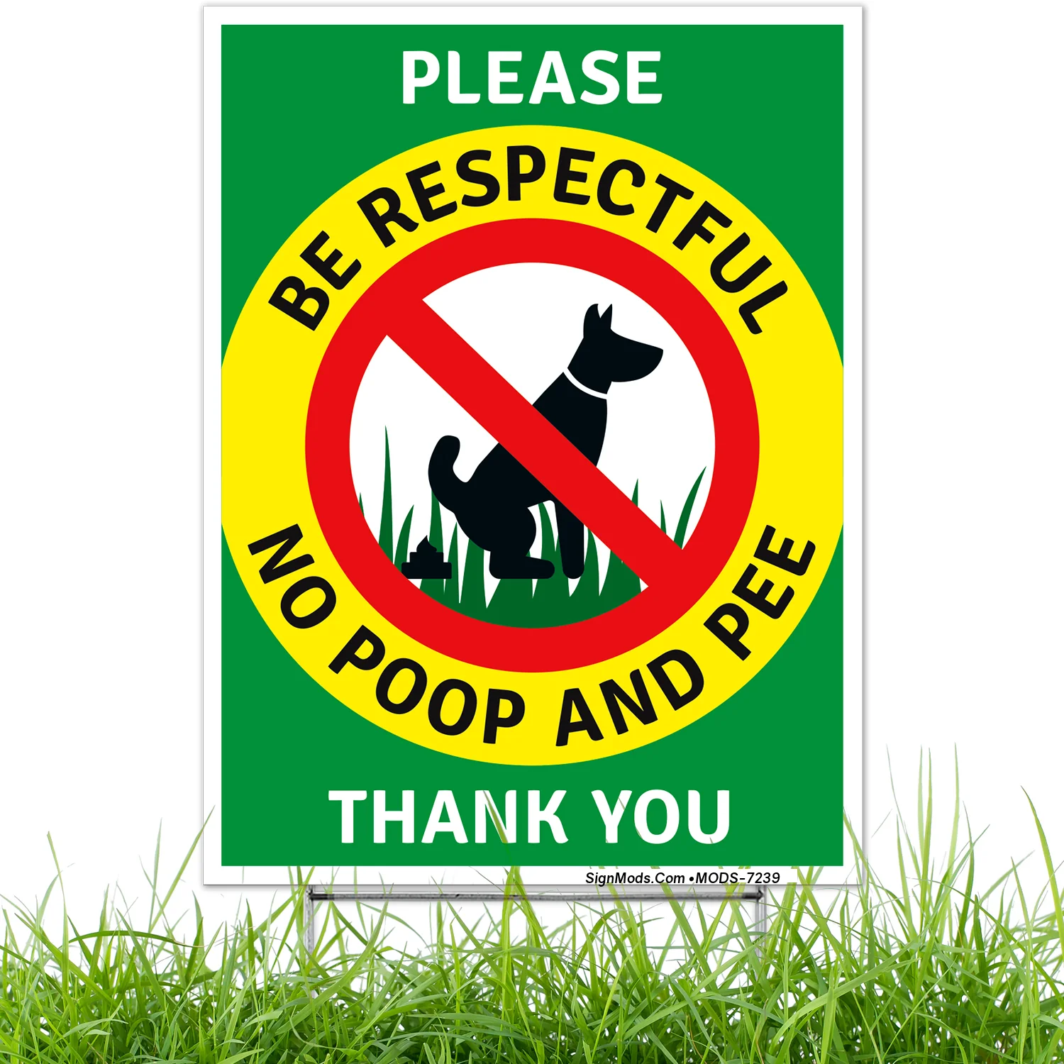 Please Be Respectful No Poop And Pee Thank You Sign | Dog Poop & Pee ...