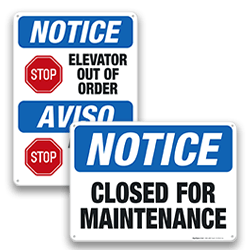 Out Of Order Signs - Clear Safety Communication | SignMods.com