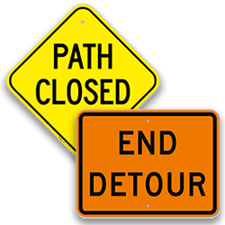 Construction & Temporary Signs for Job Sites, Safety & Traffic Control ...