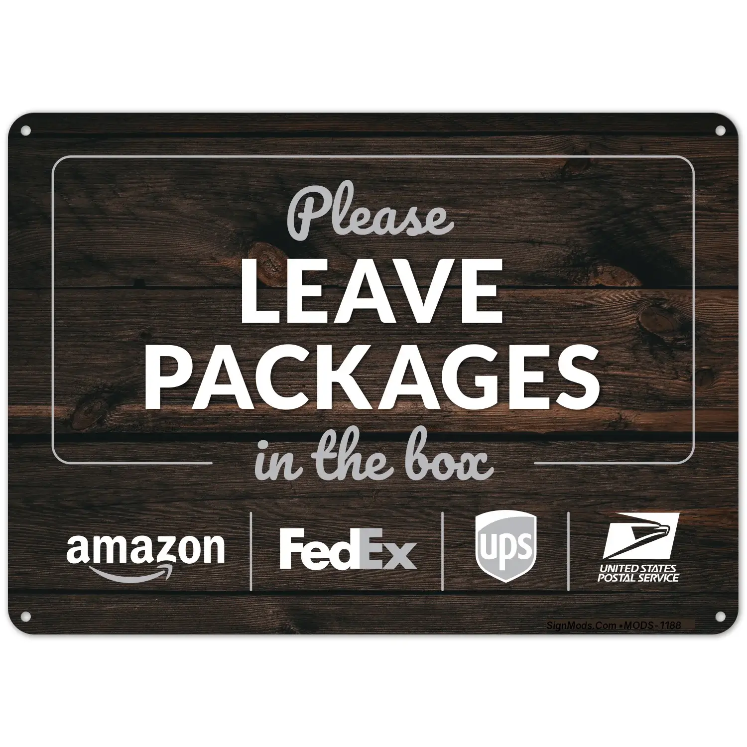 Package Delivery Sign, Please Leave Packages In The Box Wood Background ...