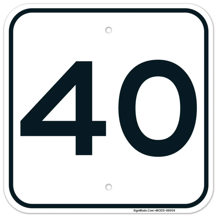 Parking Lot Number 40 Sign | Parking Lot Number Signs | SKU: MODS-68934 ...
