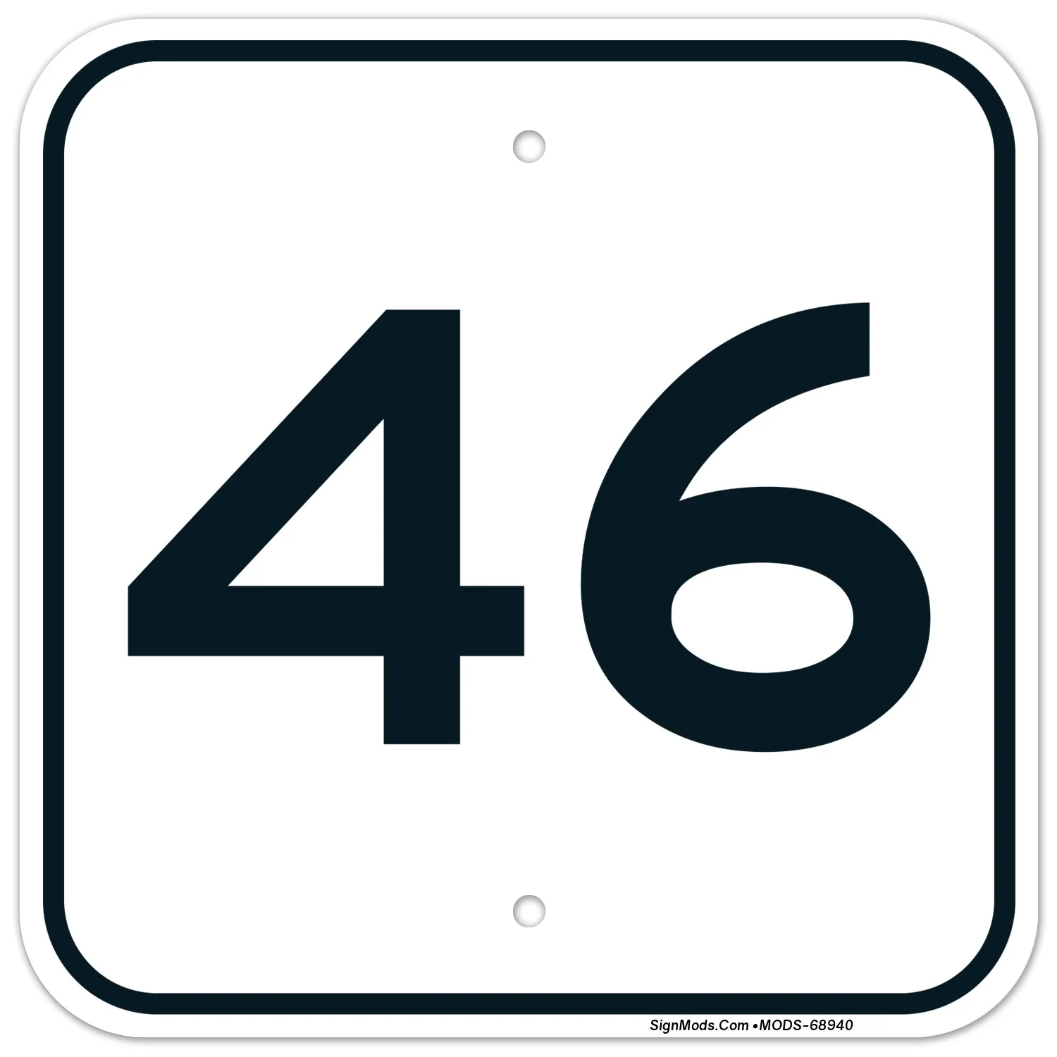 Parking Lot Number 46 Sign | Parking Lot Number Signs | SKU: MODS-68940 ...