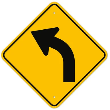 MUTCD Left Curve W1-2L Sign | Blind Curve & Drive Signs | SKU: MODS ...