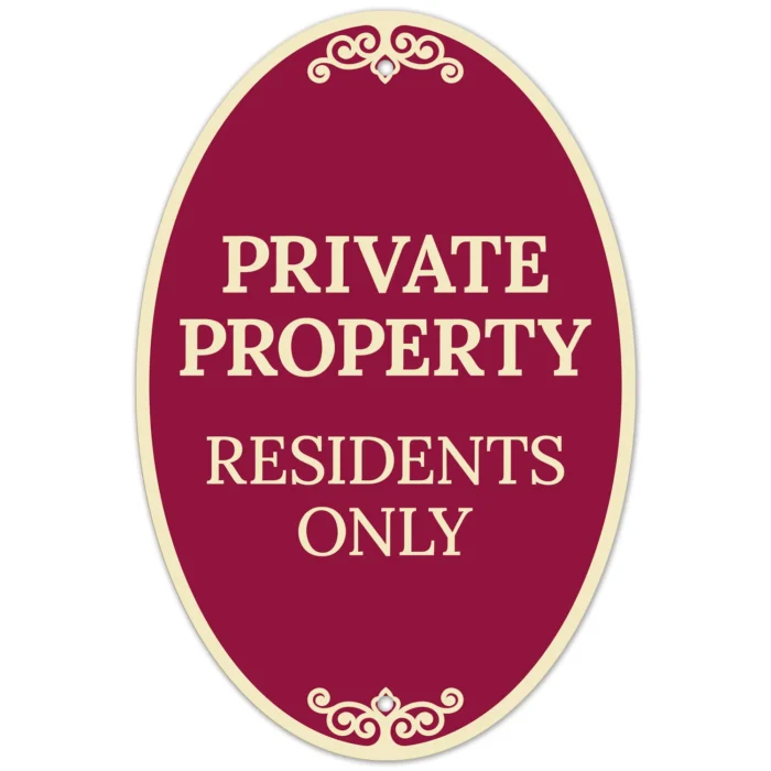 Residents Only Decor Sign, (MODS-73893) | Residents Only Signs | SKU ...