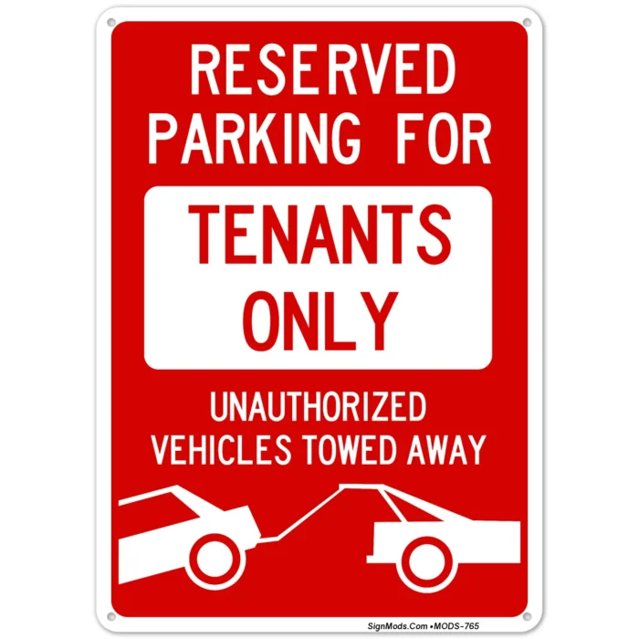 Reserved Parking Sign, Tenants Parking Only Sign, No Parking | No ...