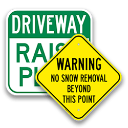 Raise Plow Signs for Snow Removal & Infrastructure Protection ...