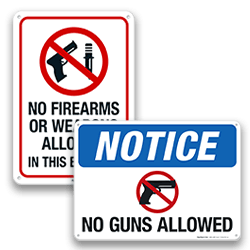 No Weapons Signs | Keep Your Property Safe & Compliant | SignMods.com